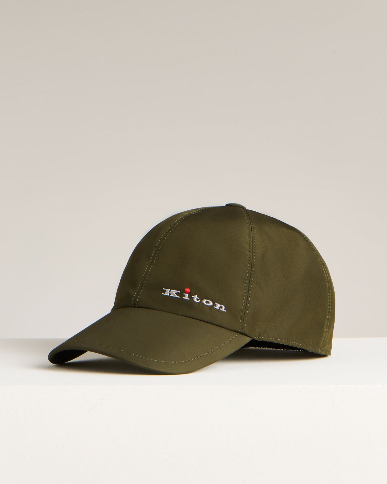 Men's green embroidered baseball cap regular fit | Kiton